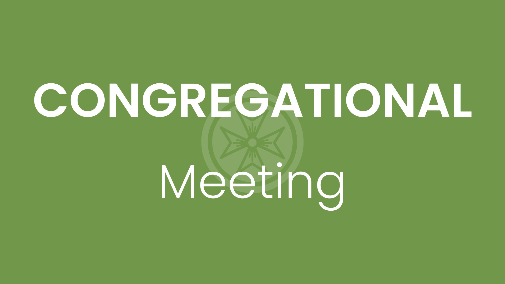 UPC Congregational Meeting - University Presbyterian Church